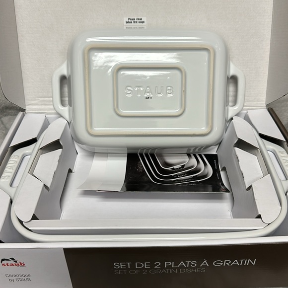 Staub | Kitchen | Staub White 2piece Rectangular Baker Set | Poshmark